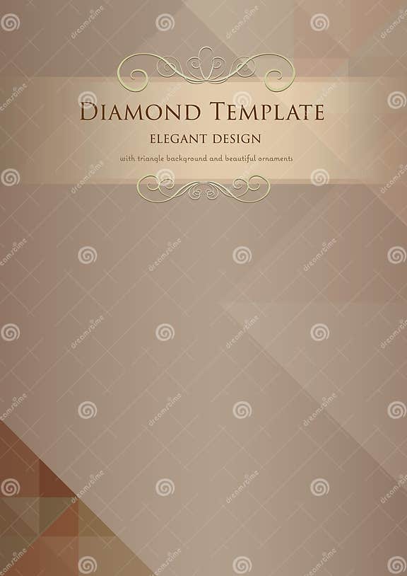 Bronze Diamond Template stock illustration. Illustration of abstract ...