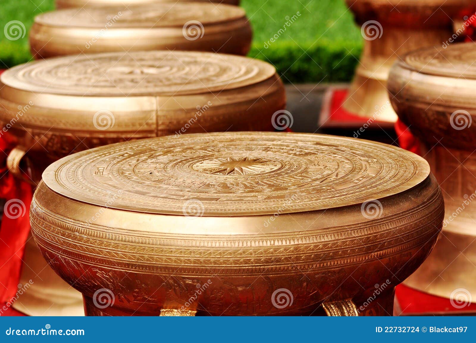 Bronze drums stock photo. Image of east, built, drum - 22732724