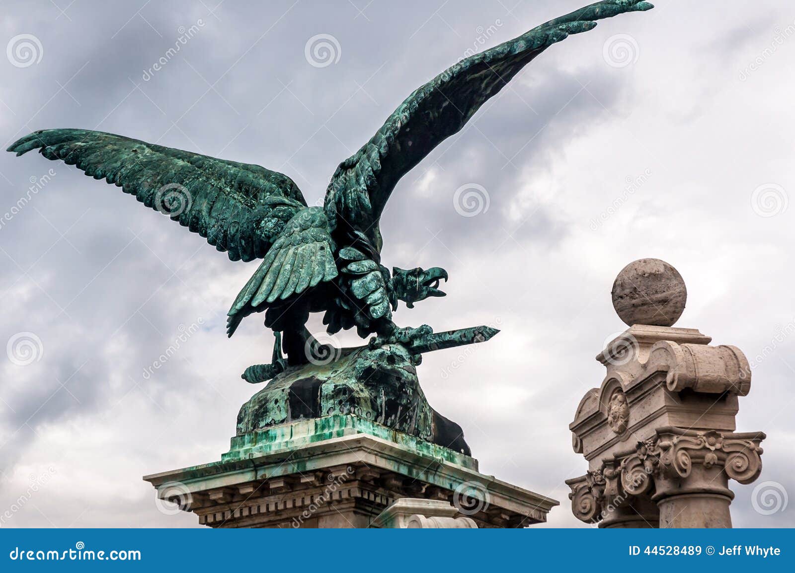 Bronze Eagle Statue at Buda Castle Stock Image - Image of landmark ...