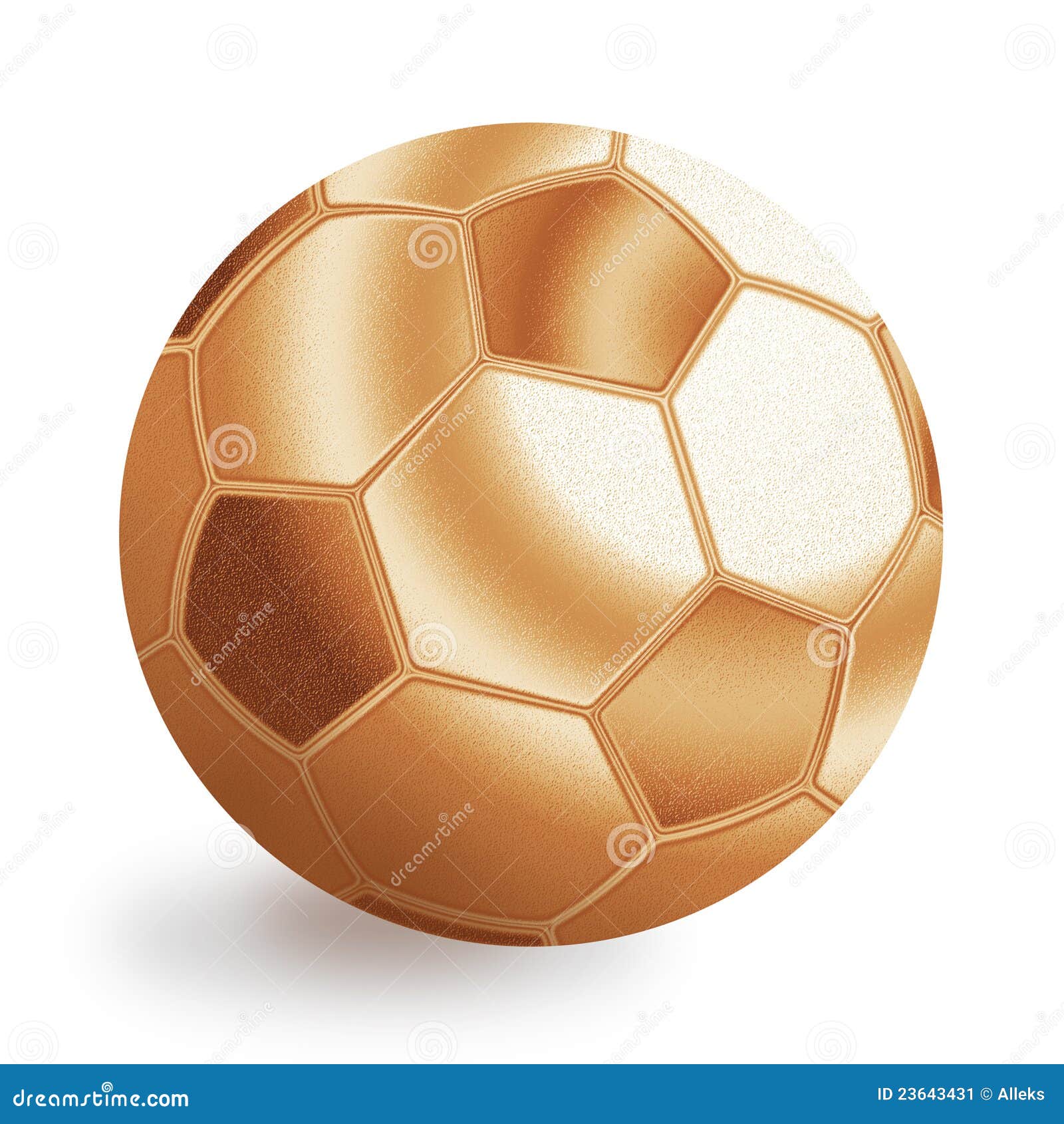 Bronze football ball stock illustration. Illustration of agility - 23643431