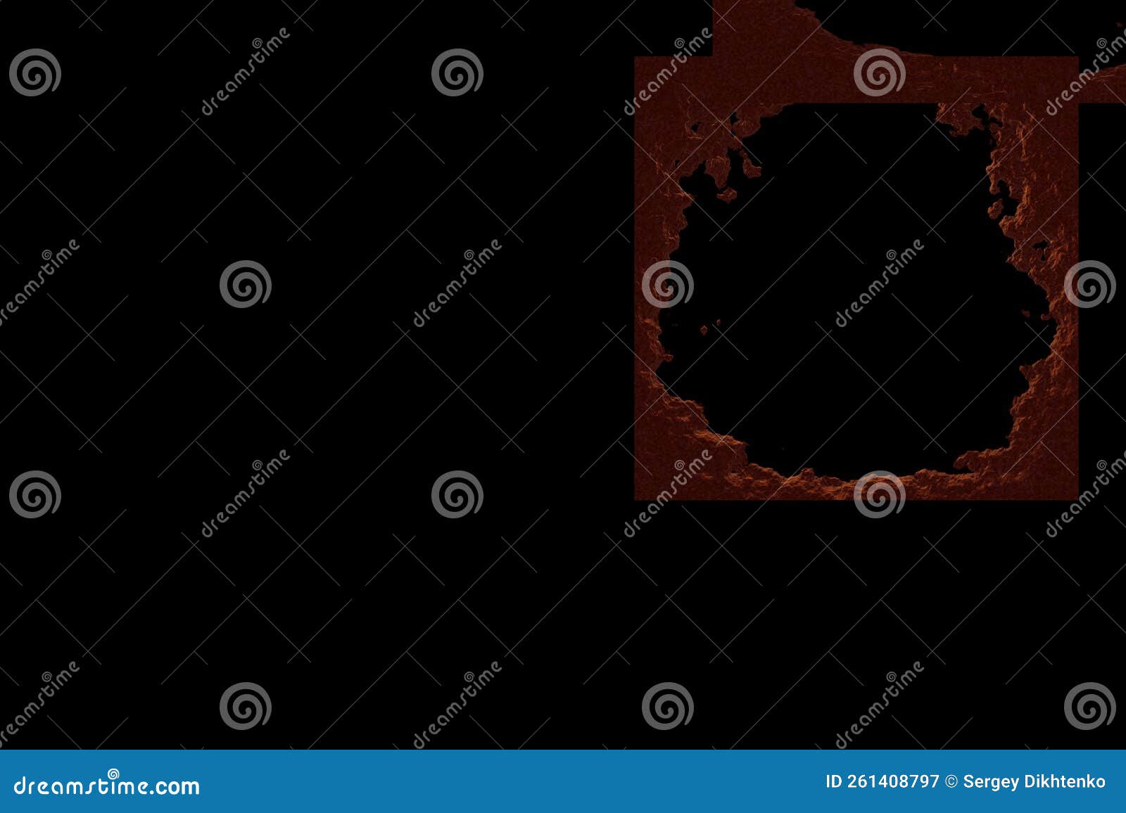 Bronze Frame on Black Background for Titles 3d Rendering Stock ...