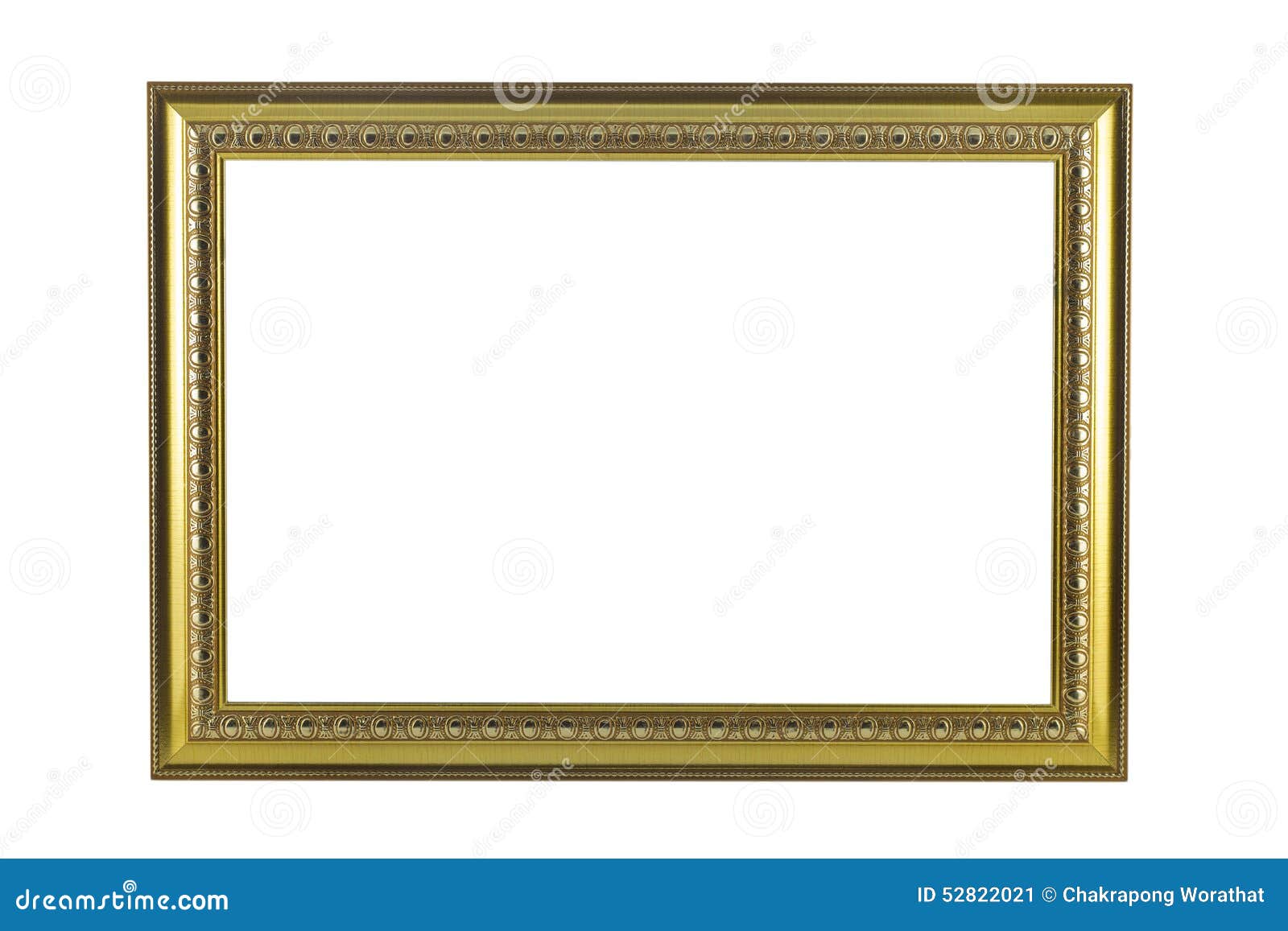 Bronze and Gold Frame Isolated on White Background. Stock Image - Image ...