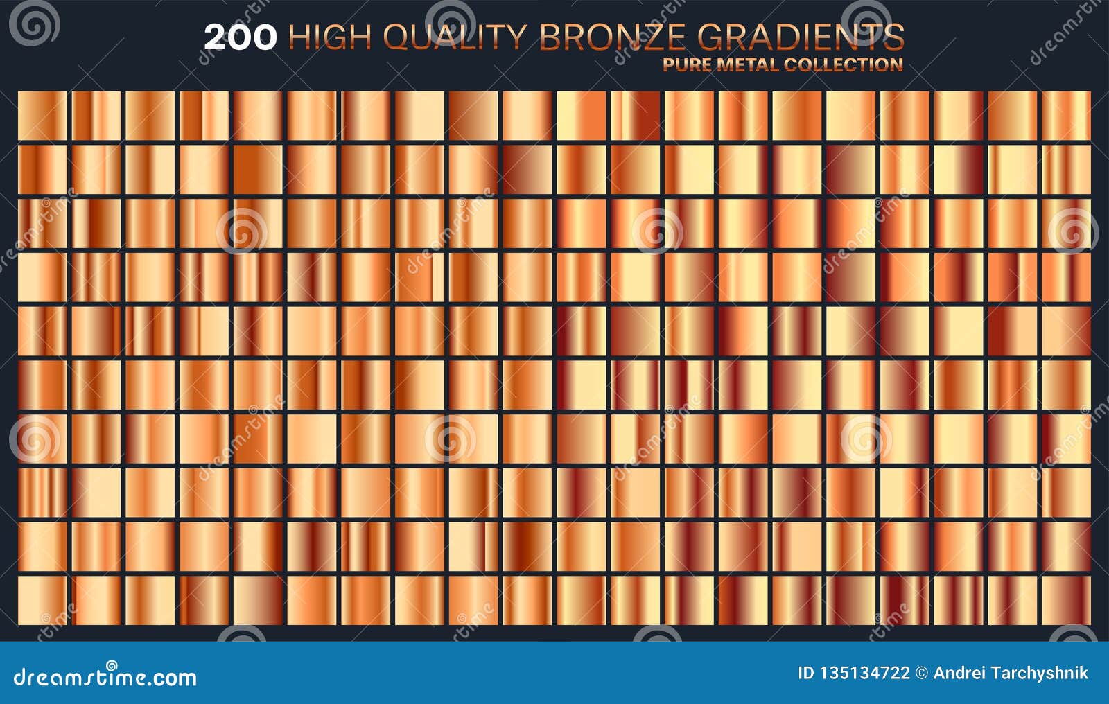 Bronze Gradient,pattern,template.Set of Colors for Design,collection of ...