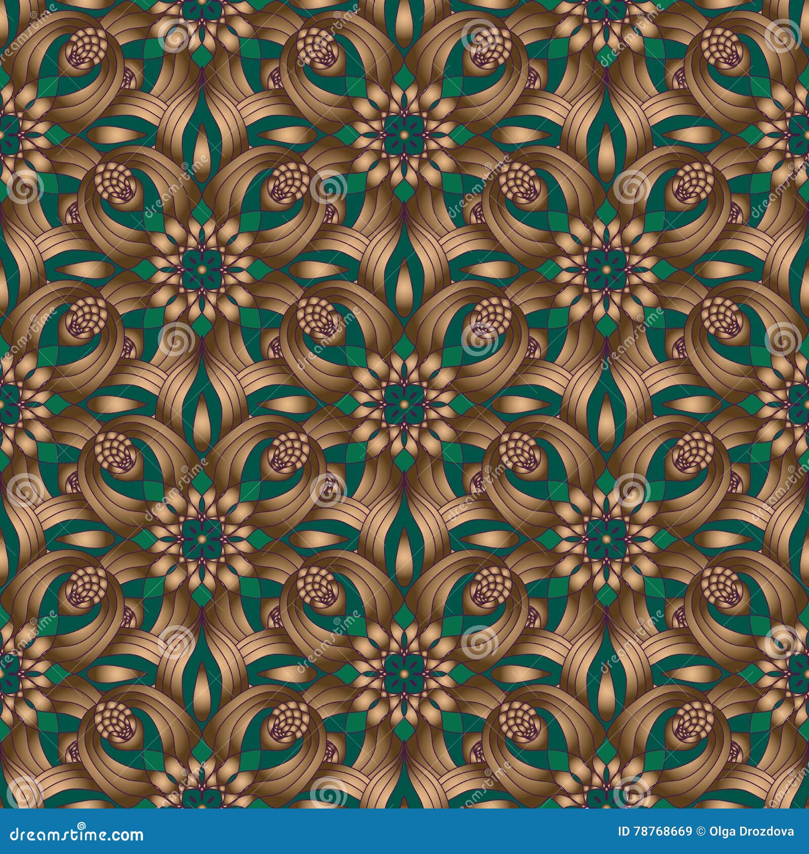 Bronze Gradient Seamless Pattern Stock Vector - Illustration of bronze ...