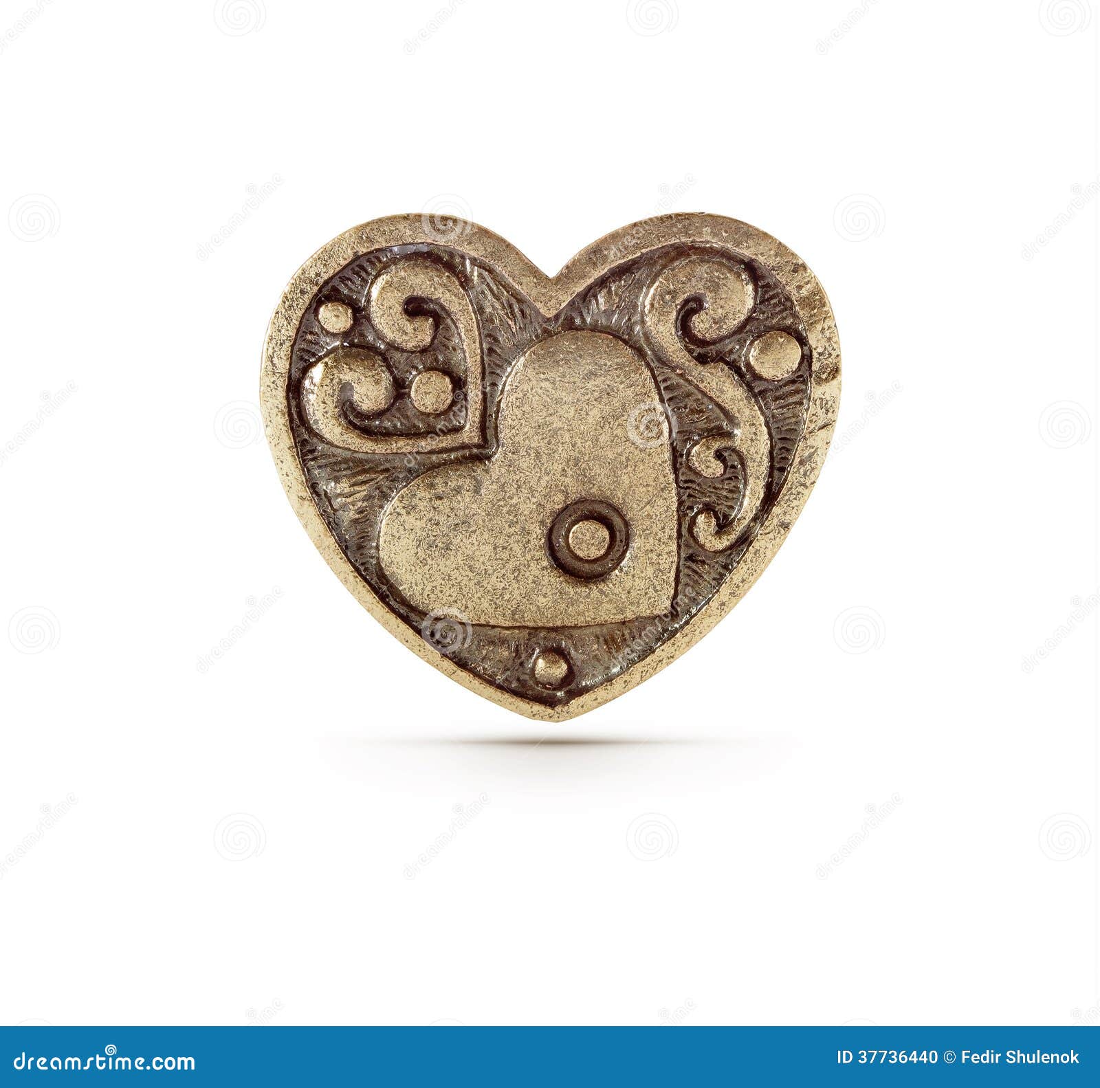 Bronze heart symbol stock photo. Image of heart, iron - 37736440
