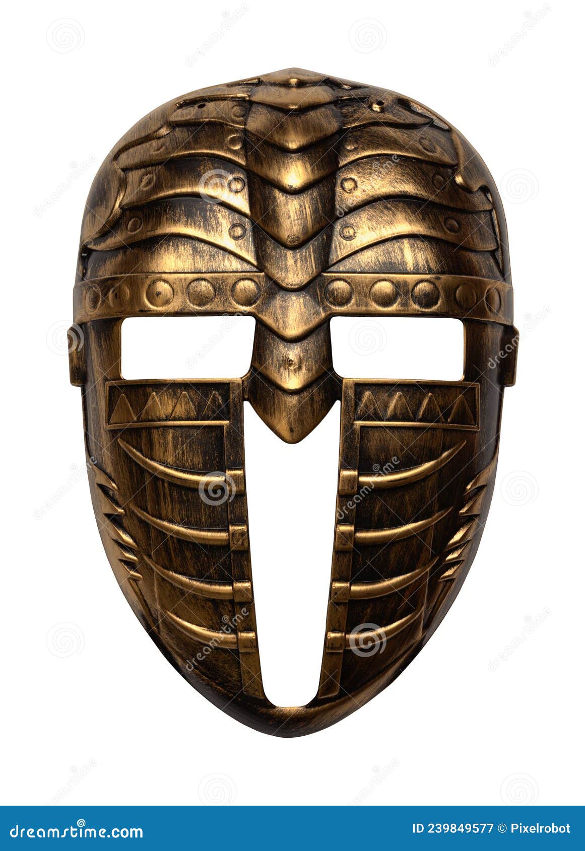 Bronze Helmet Mask stock image. Image of costume, halloween - 239849577