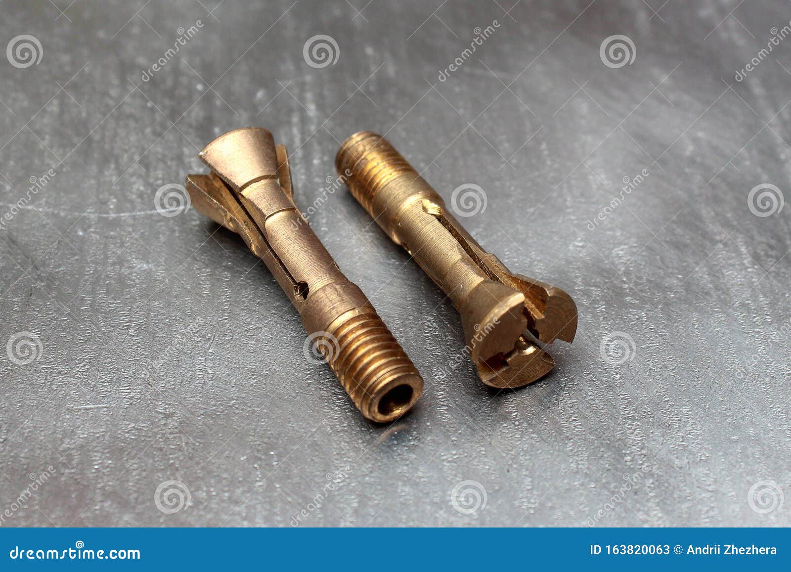 Bronze Hollow Screws with Different Hole Diameters Stock Image - Image ...