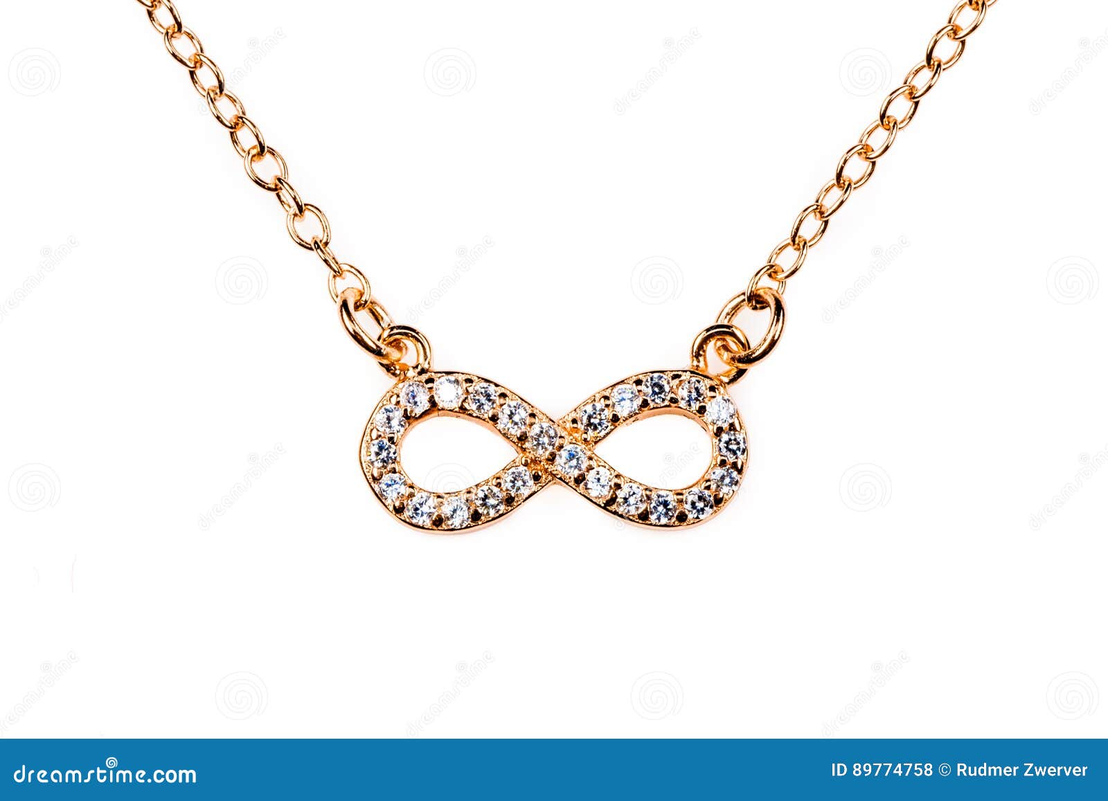 Bronze Infinity Pendant with Diamond Stock Photo - Image of eternity ...