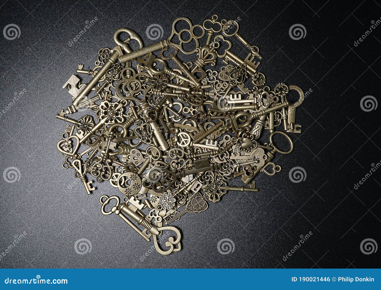Bronze Keys on Black Background Antique Key Still Life Stock Photo ...