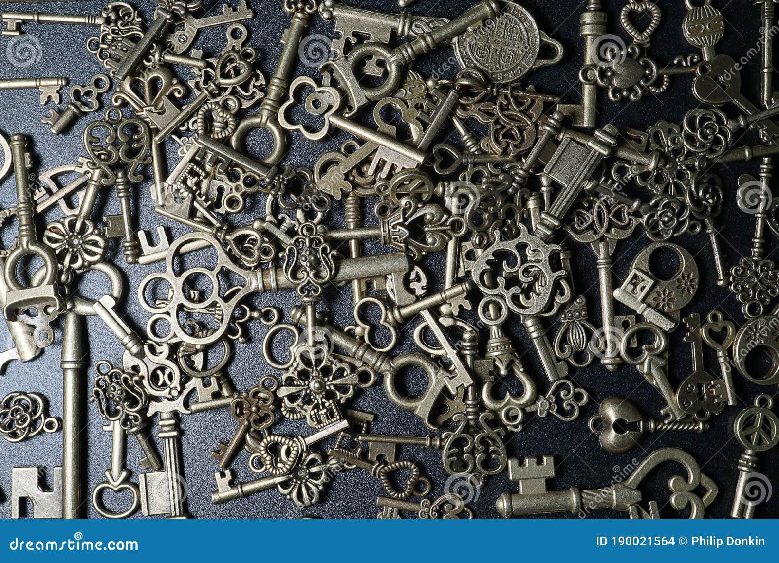 Bronze Keys on Black Background Antique Key Still Life Stock Photo ...