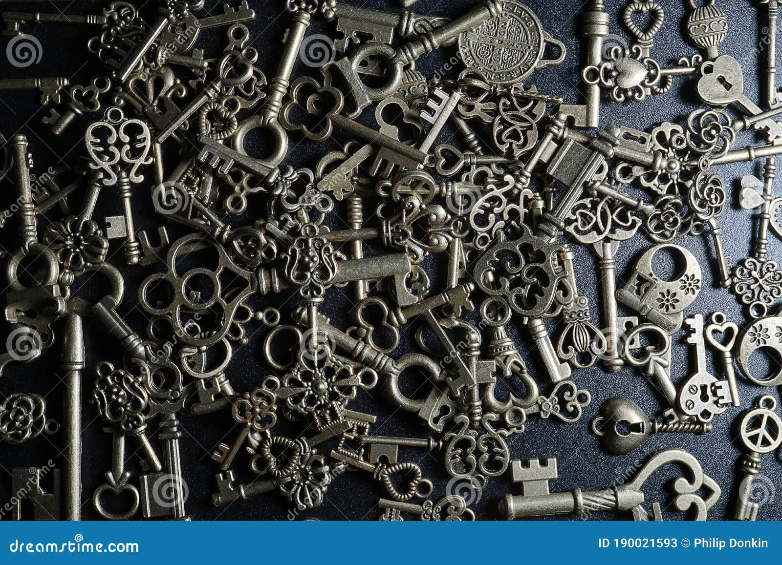 Bronze Keys on Black Background Antique Key Still Life Stock Image ...