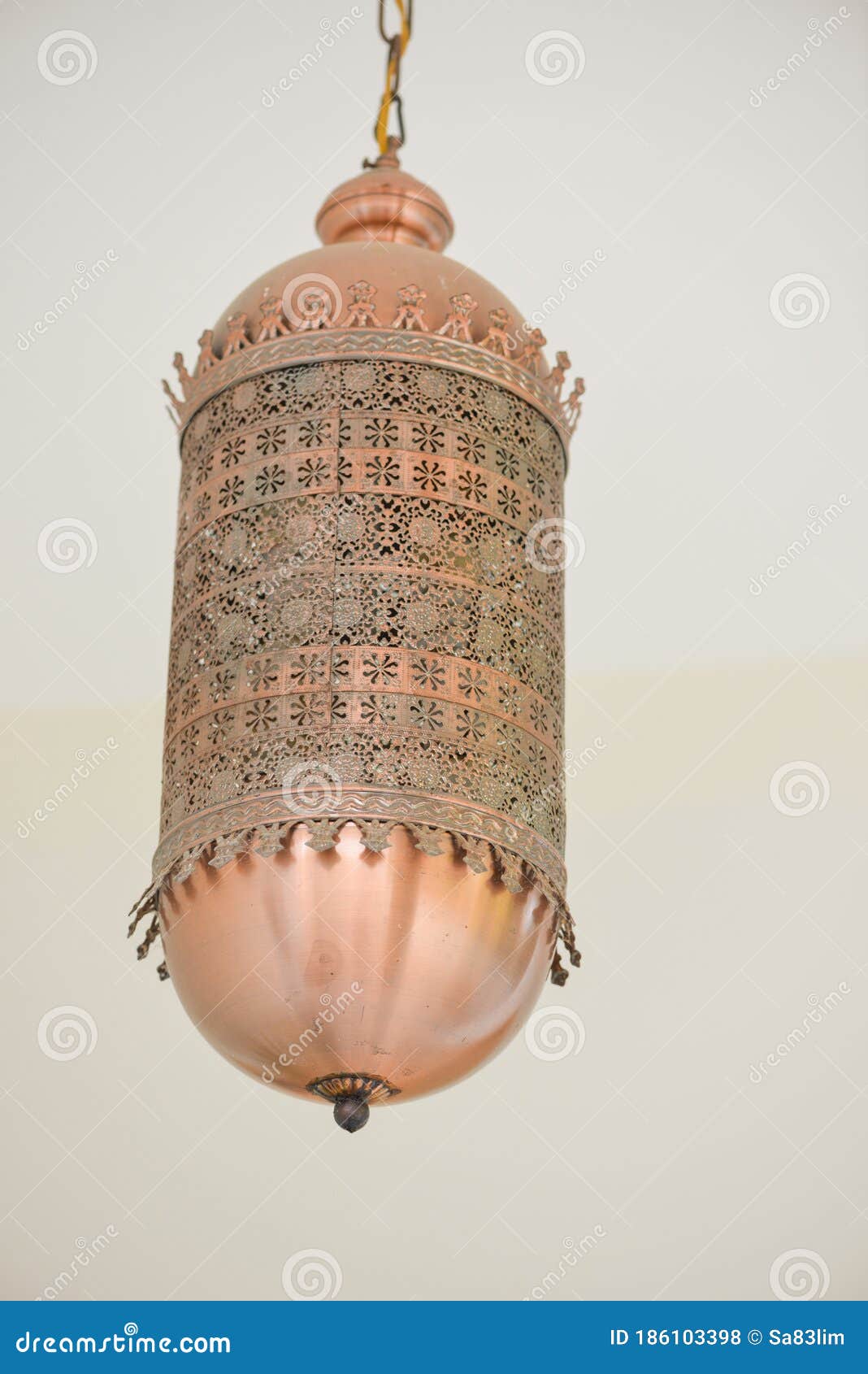 Bronze Lantern Light with Islamic Arabic Design Stock Photo - Image of ...
