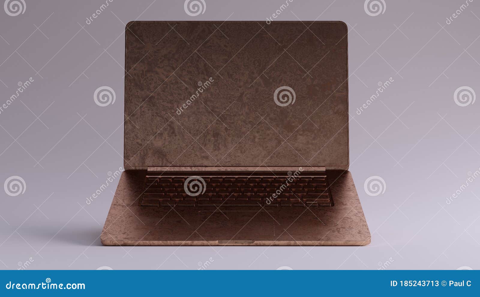 Bronze Laptop Raised stock illustration. Illustration of large - 185243713
