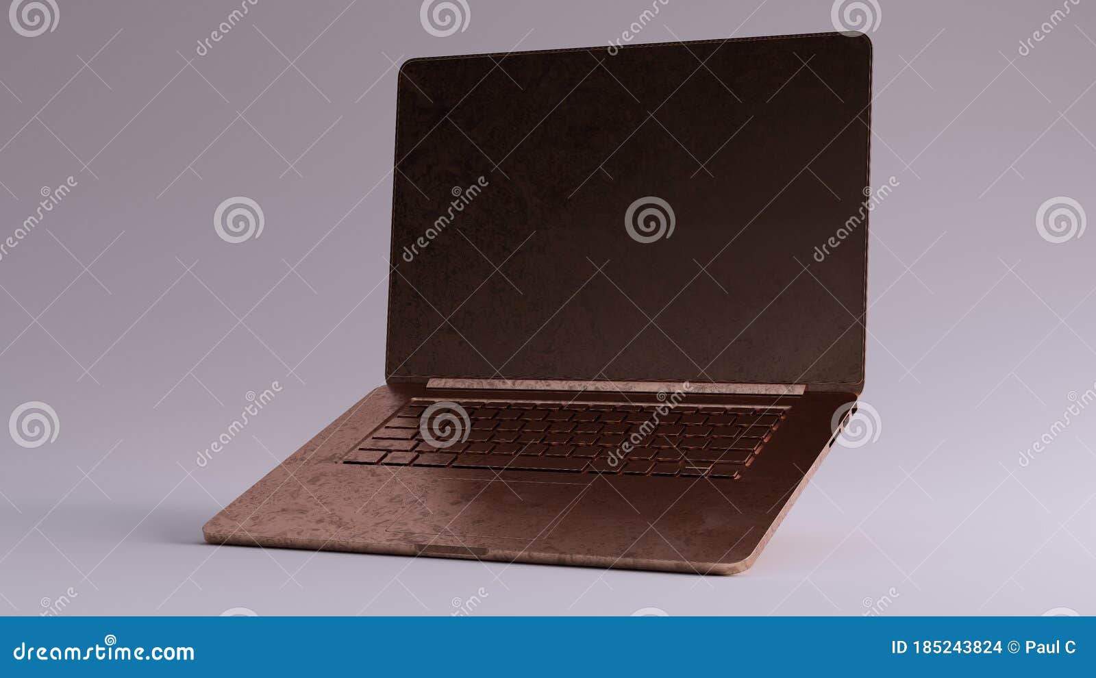 Bronze Laptop Raised stock illustration. Illustration of digital ...