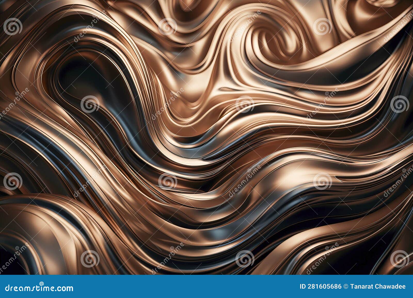 Bronze Liquid Background, Fluid Copper Metallic, Abstract Element ,rose ...
