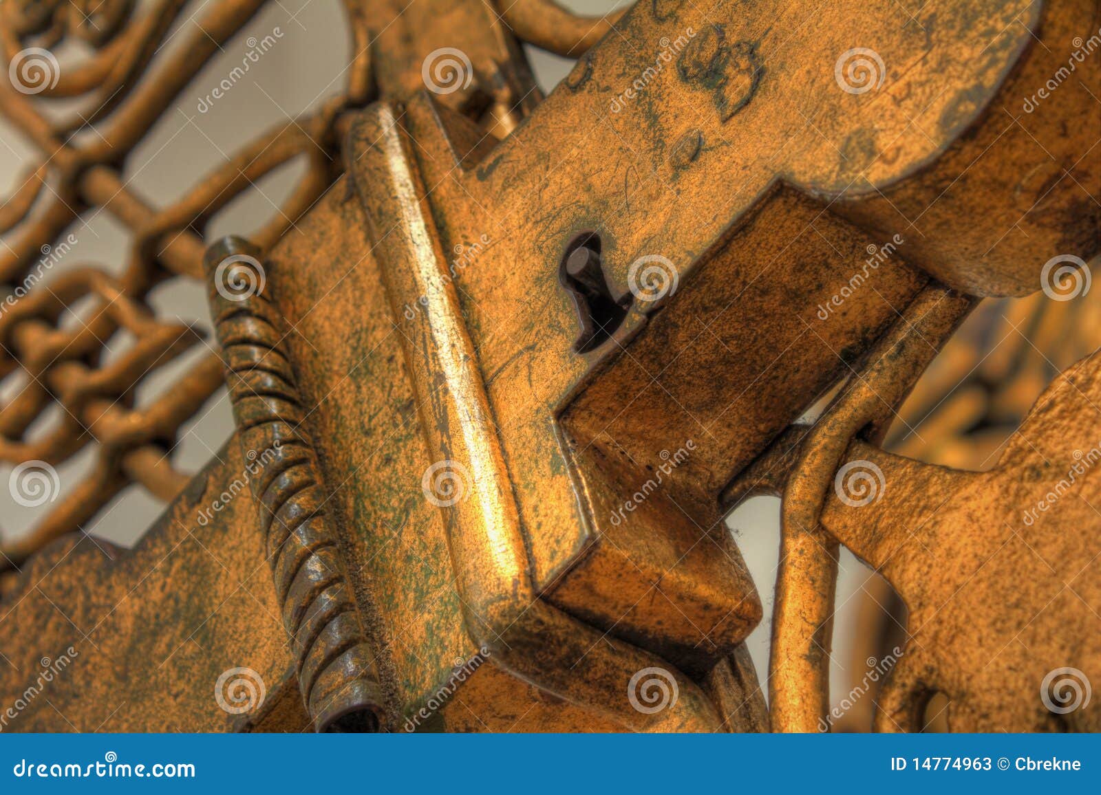 Bronze lock stock image. Image of bronzed, metal, door - 14774963