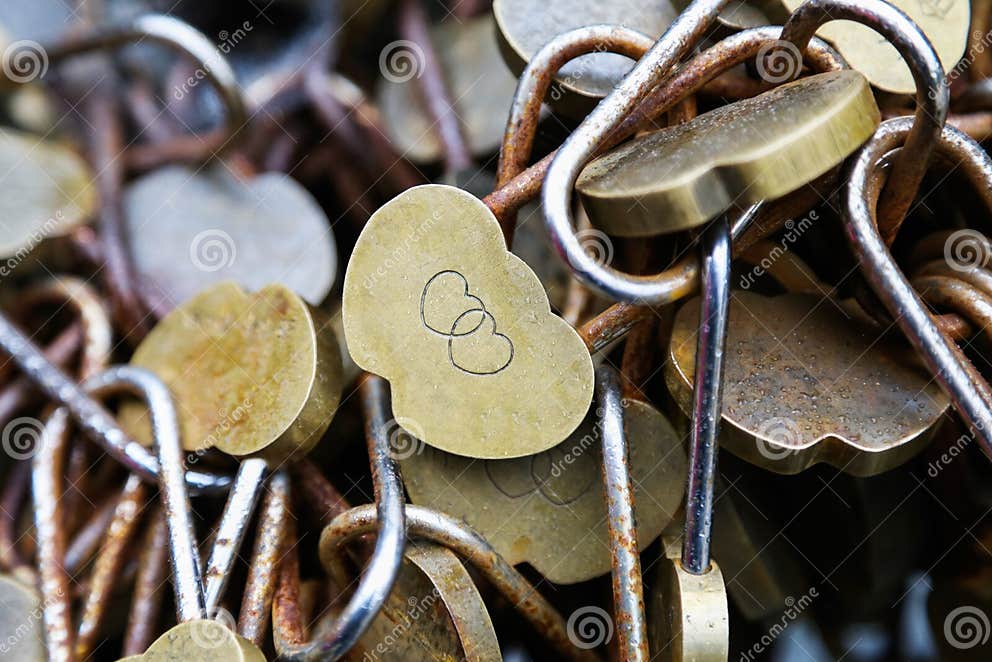 Bronze lock stock image. Image of padlock, steel, close - 48650633