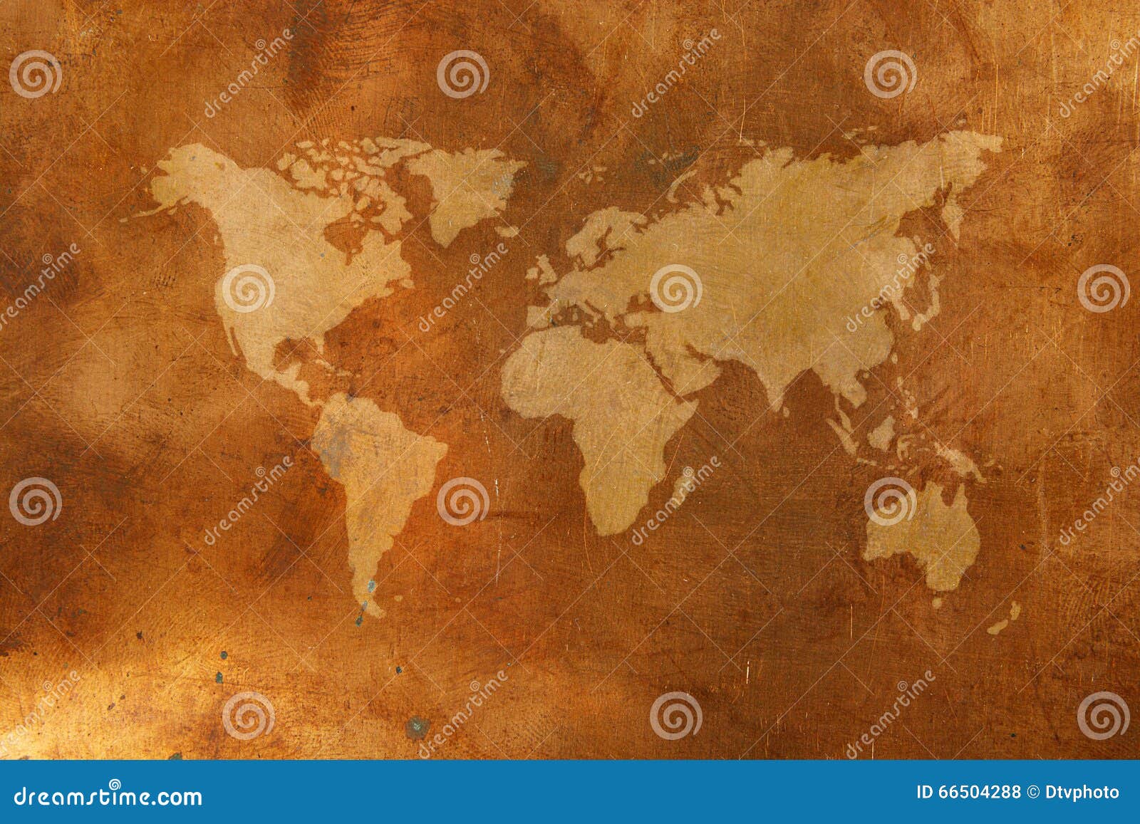 Bronze map stock illustration. Illustration of foil, copper - 66504288