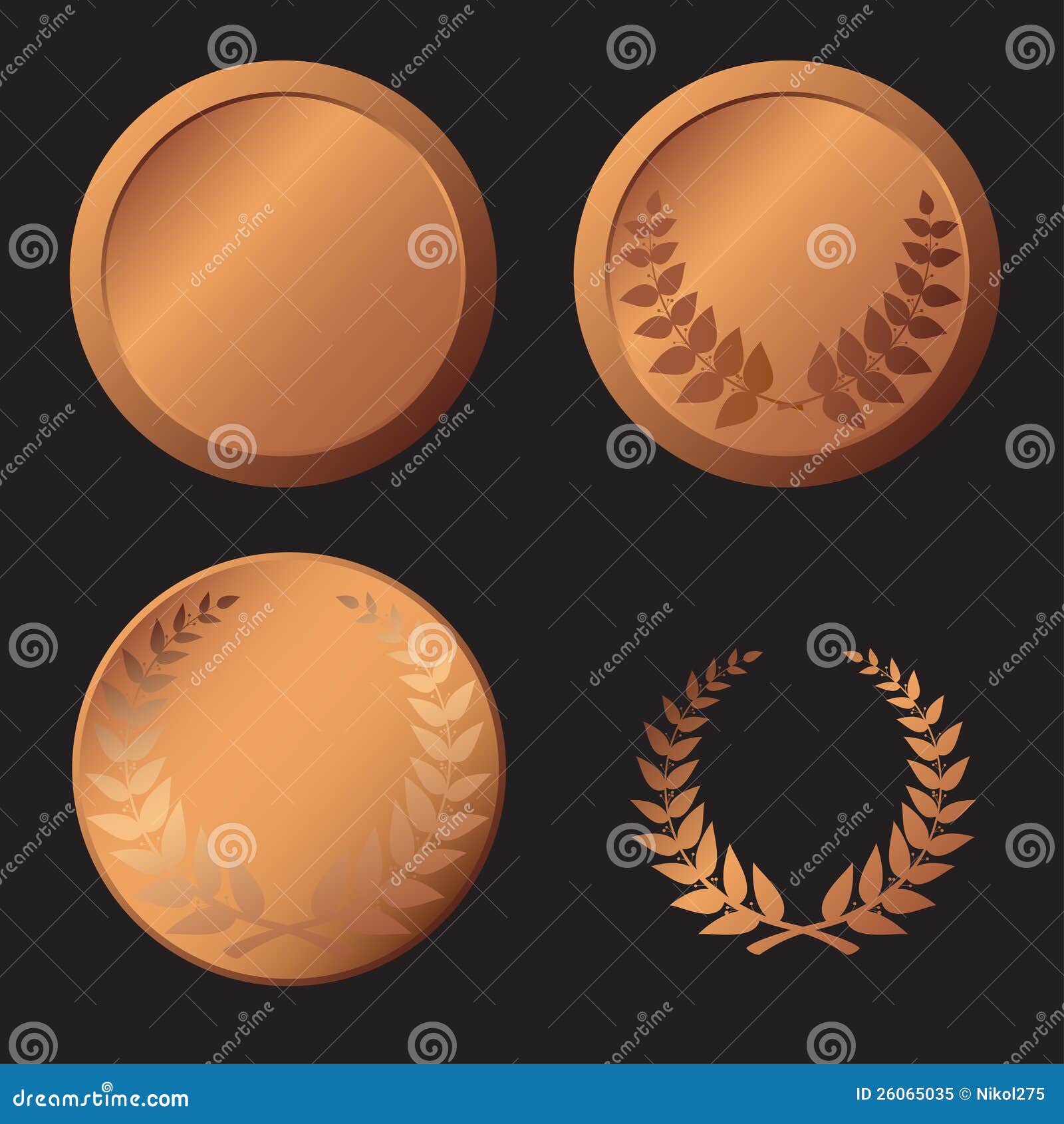 Bronze Medal Cartoon Vector | CartoonDealer.com #13534679