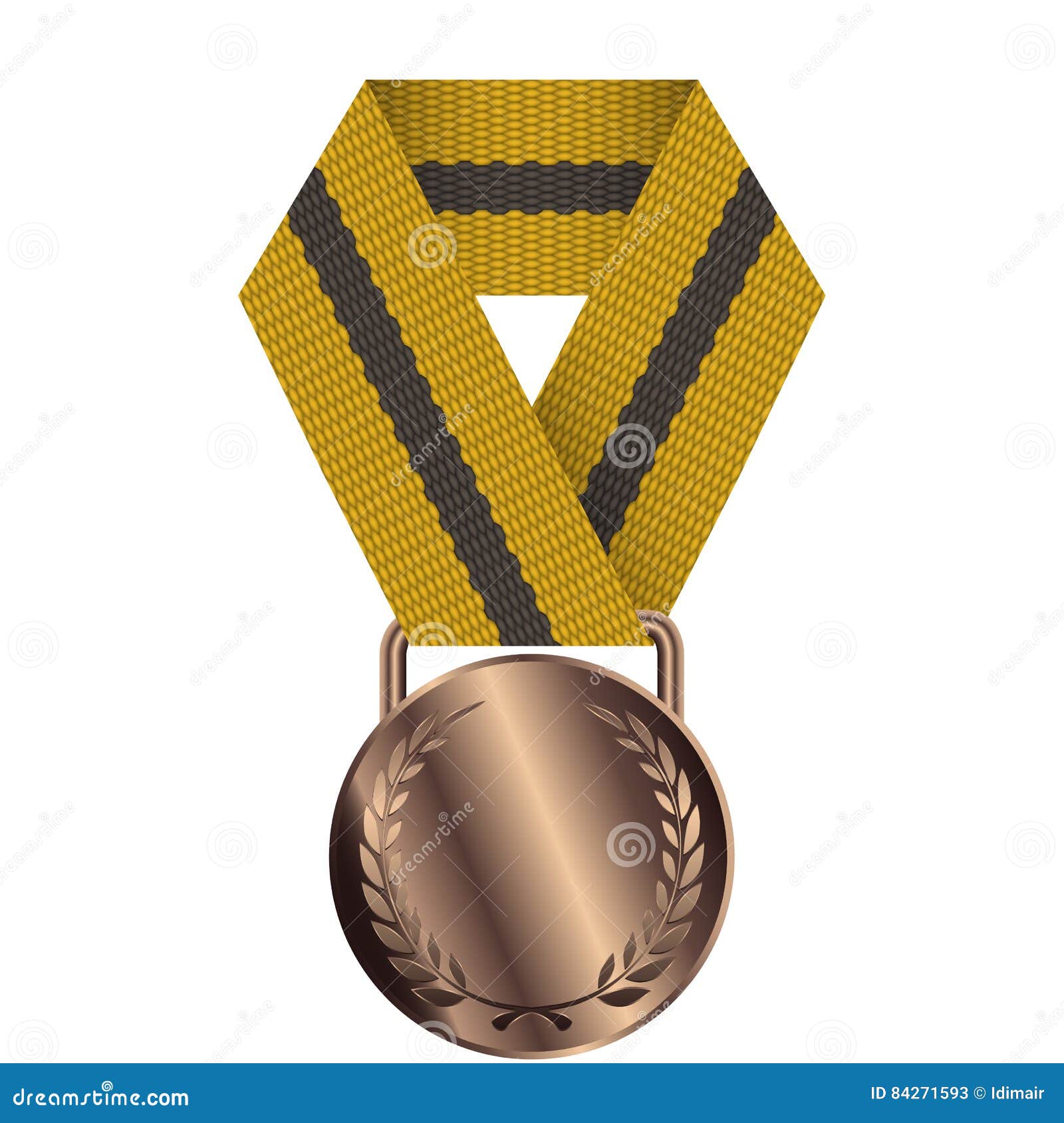 Bronze Medal Isolated on White Background Vector Stock Vector ...
