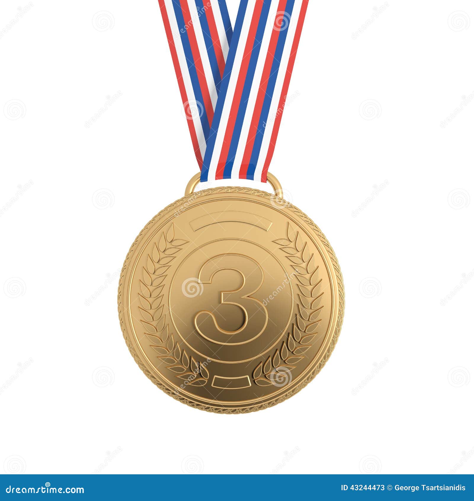 Bronze medal with ribbon stock illustration. Illustration of conquering ...