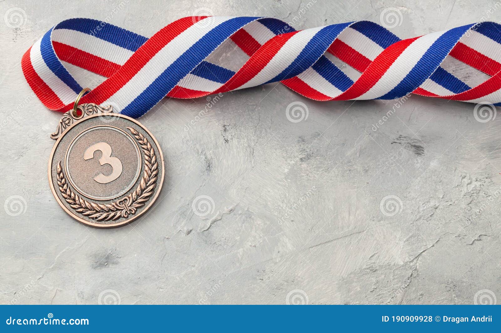 Bronze Medal. Third Place Award with Ribbon Stock Photo - Image of ...