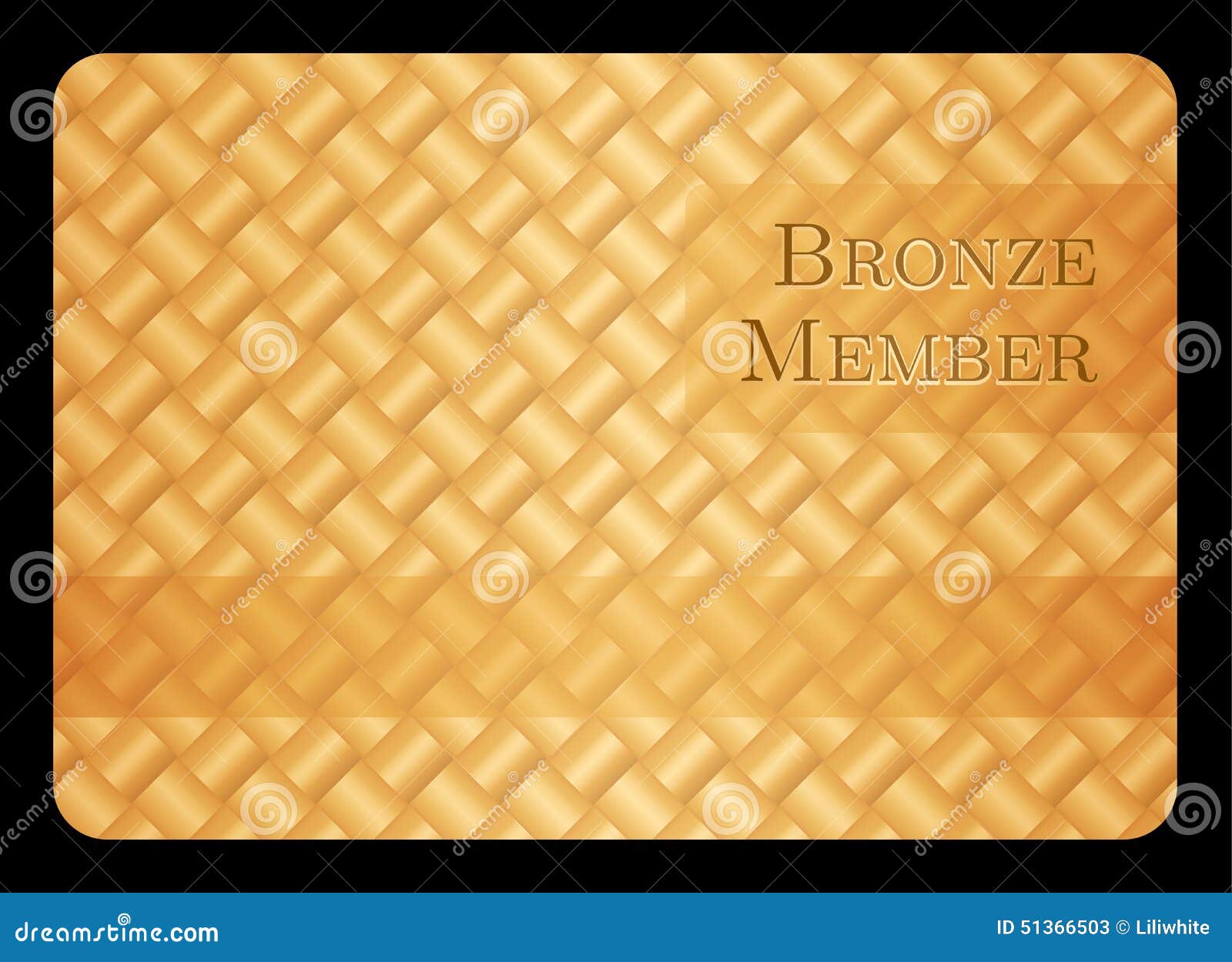 Bronze Member Card with Diagonal Crossing Bar Temp Stock Illustration ...