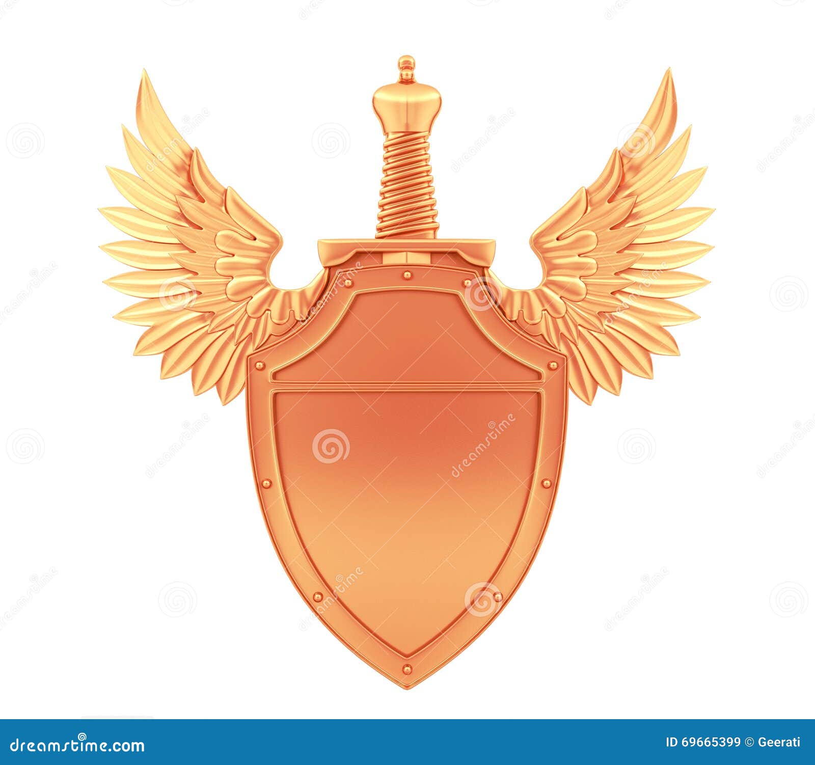 Wings And Sword Symbol Cadets Winged Blade Weapon Medieval Age Warrior ...