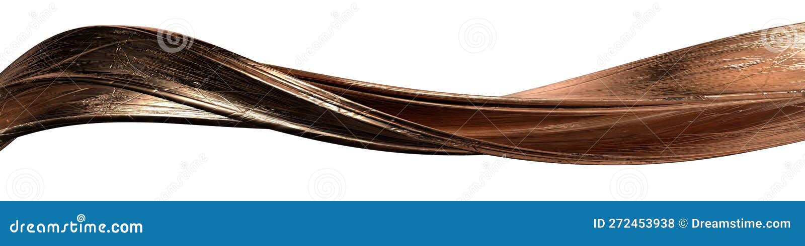 Bronze Metal Stream Isolated Abstract Dramatic Modern Luxury Luxury 3D ...