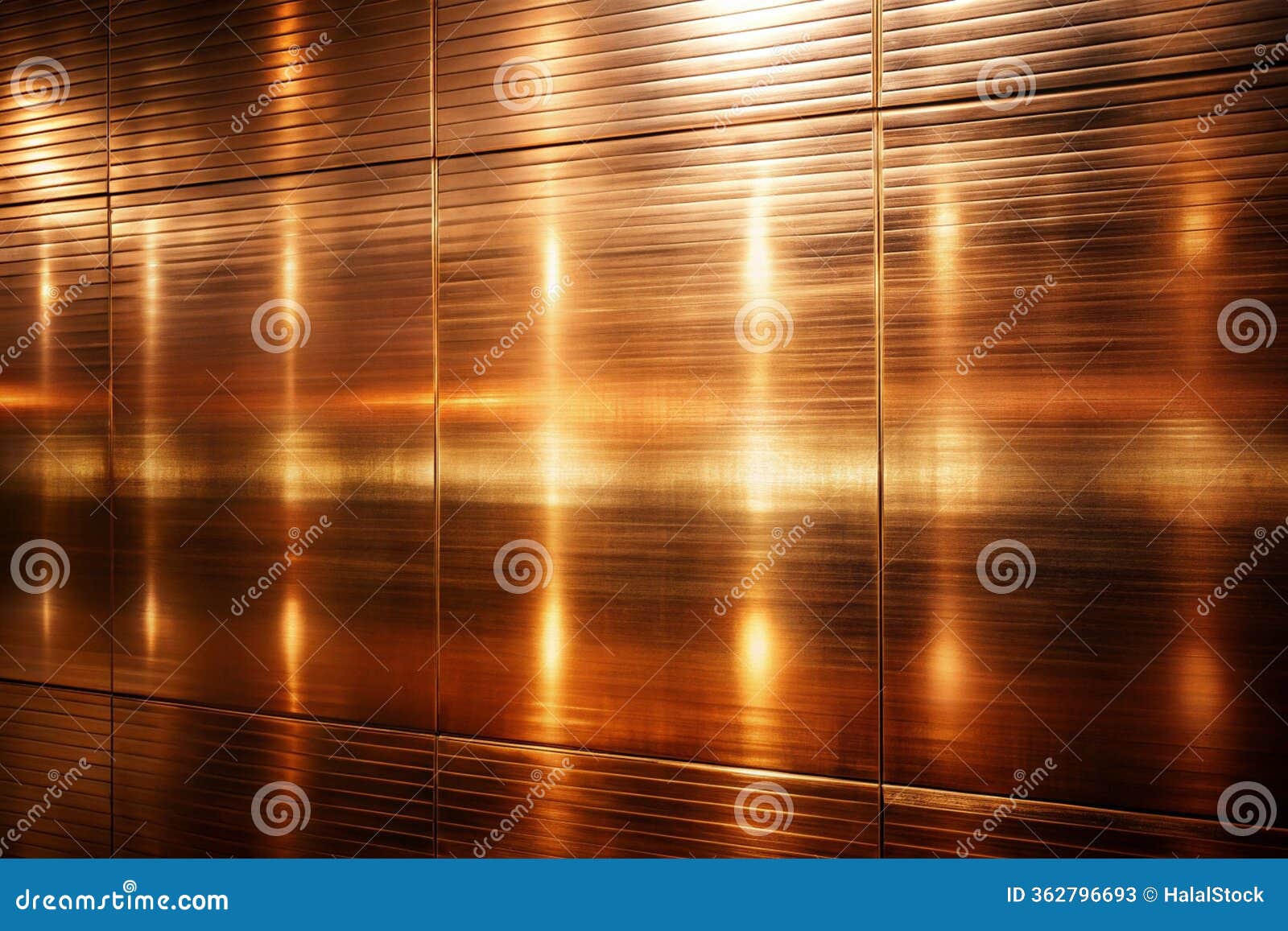 Bronze Metal Wall Texture with Reflection in Dark Room Stock ...