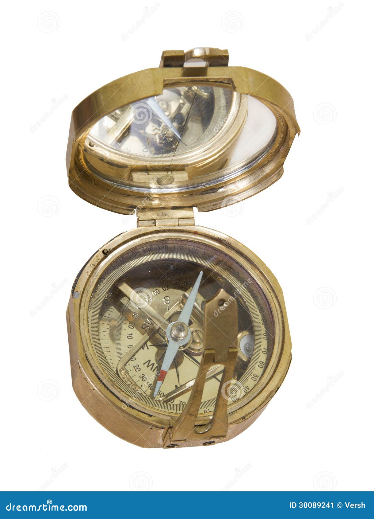 Bronze Metallic Old Compass Stock Image - Image of brown, gift: 30089241