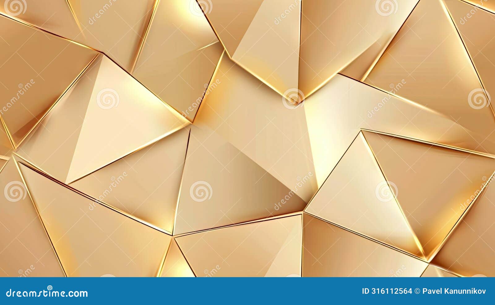 Bronze Metallic Seamless Background with Triangles Stock Illustration ...