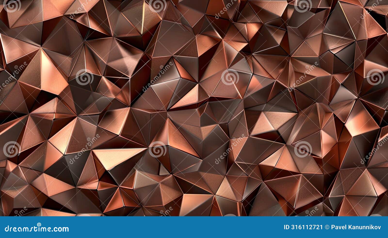 Bronze Metallic Seamless Background with Triangles Stock Illustration ...