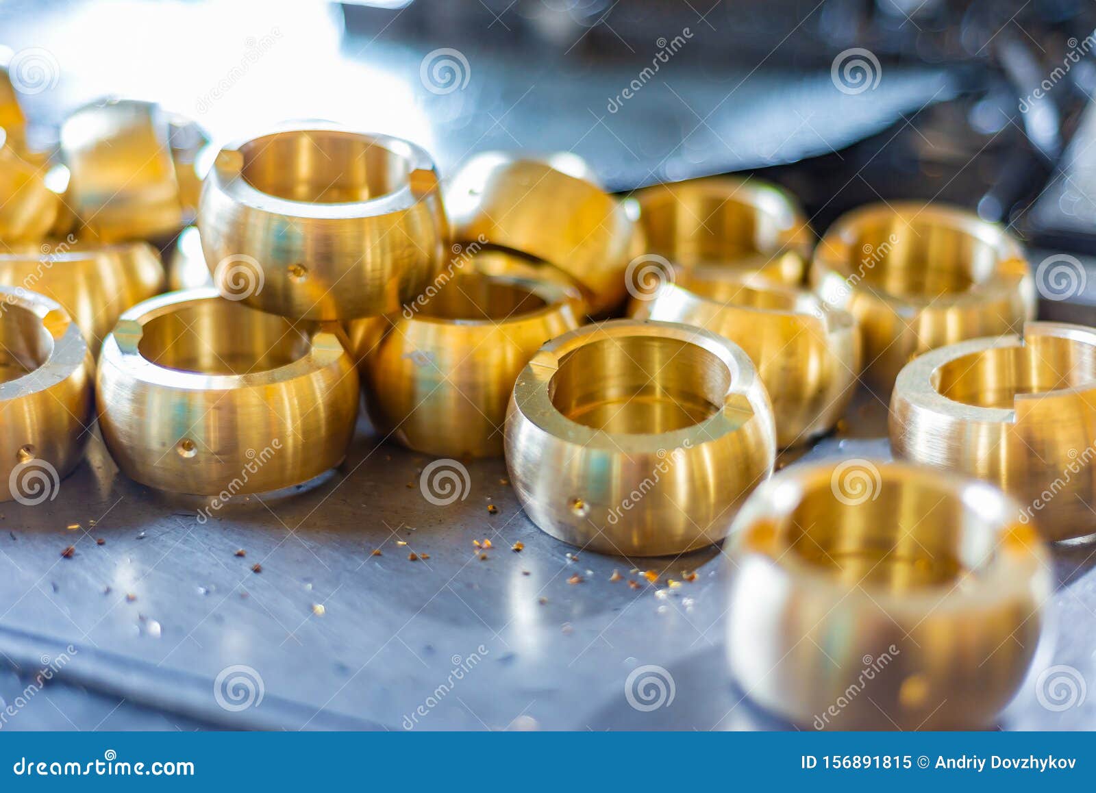 Bronze Milling Rings, Parts after Processing on a CNC Machine Stock ...