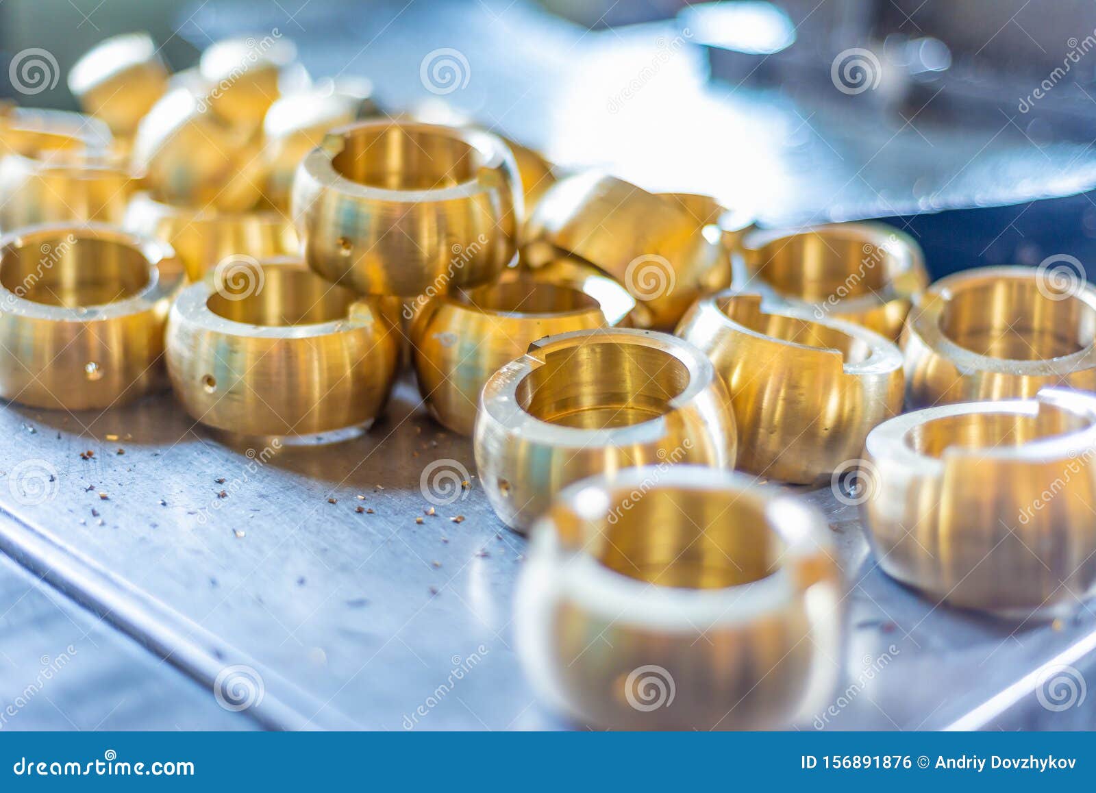 Bronze Milling Rings, Parts after Processing on a CNC Machine Stock ...