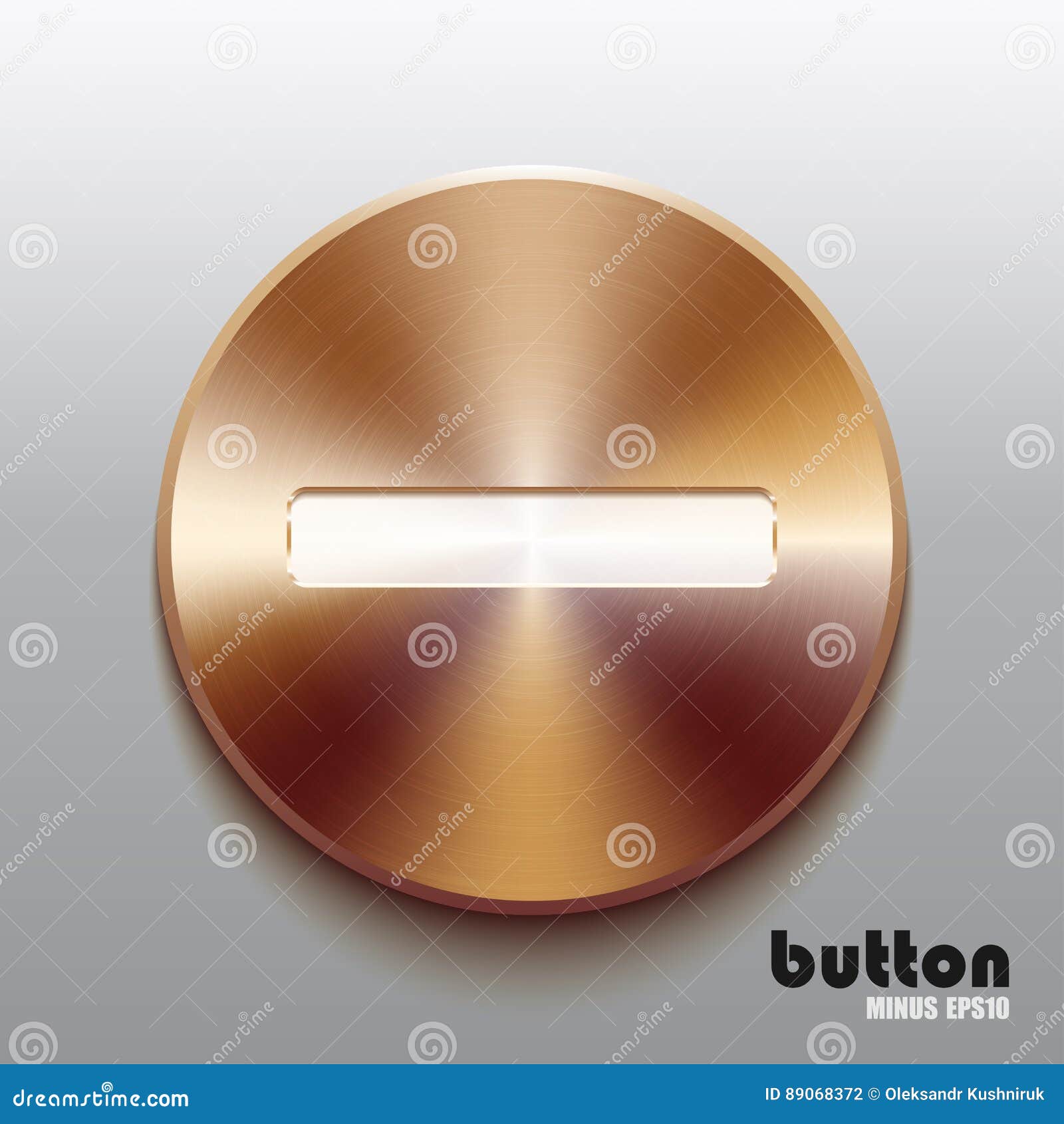 Set Of Round Minus And Plus Sign Icons, Buttons. Flat Negative And ...