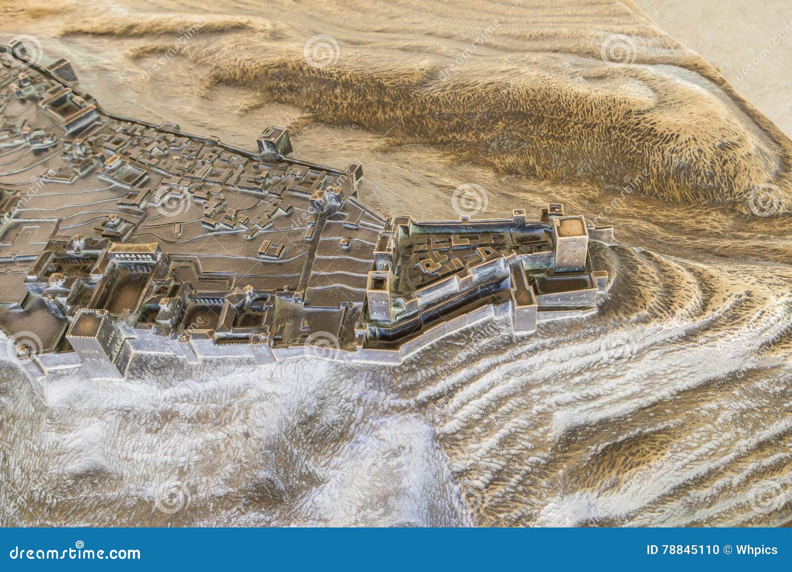 Bronze Mockup of Alhambra Palace, Spain Stock Photo - Image of model ...