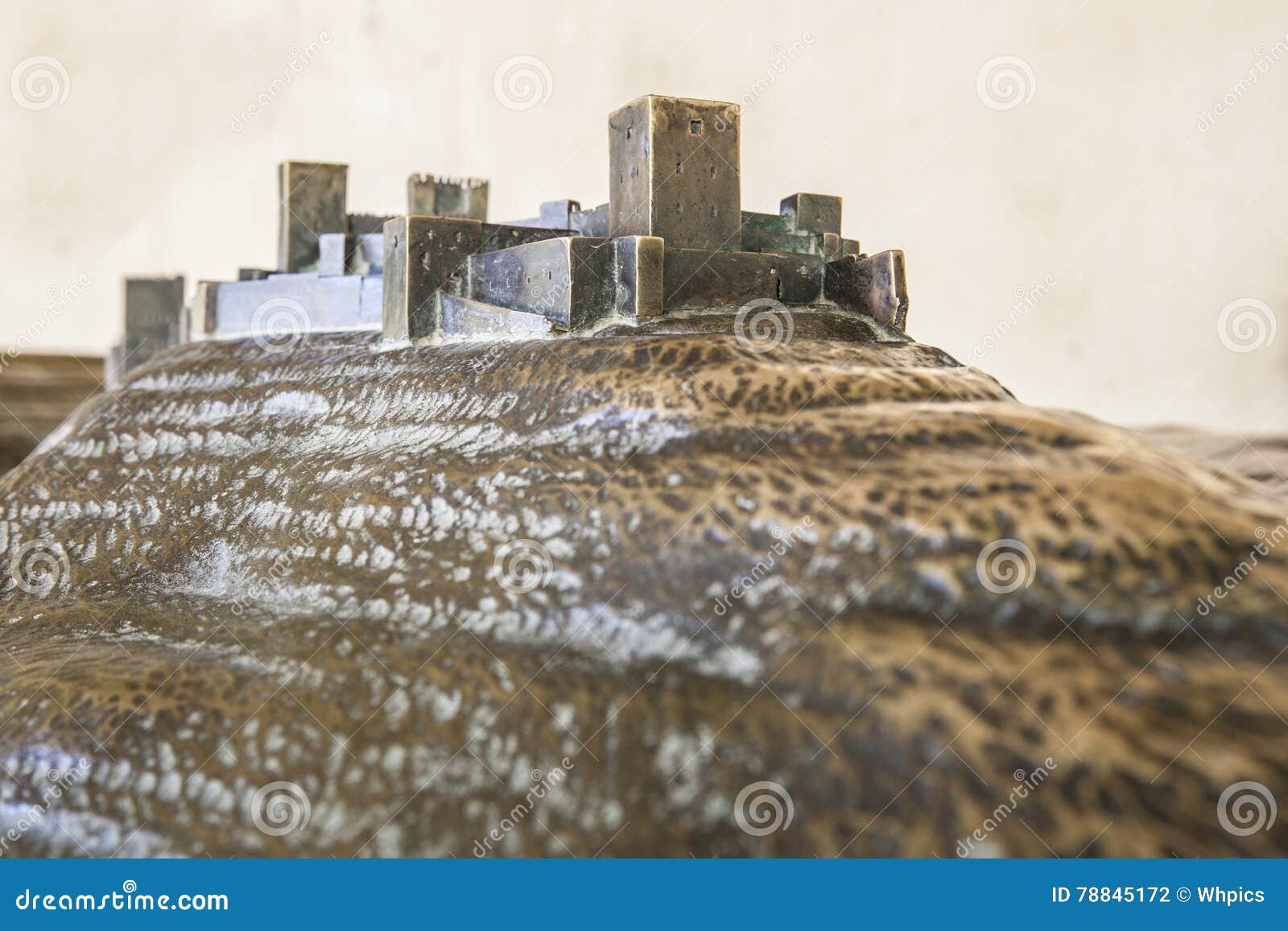 Bronze Mockup of Alhambra Palace, Spain Stock Photo - Image of layout ...