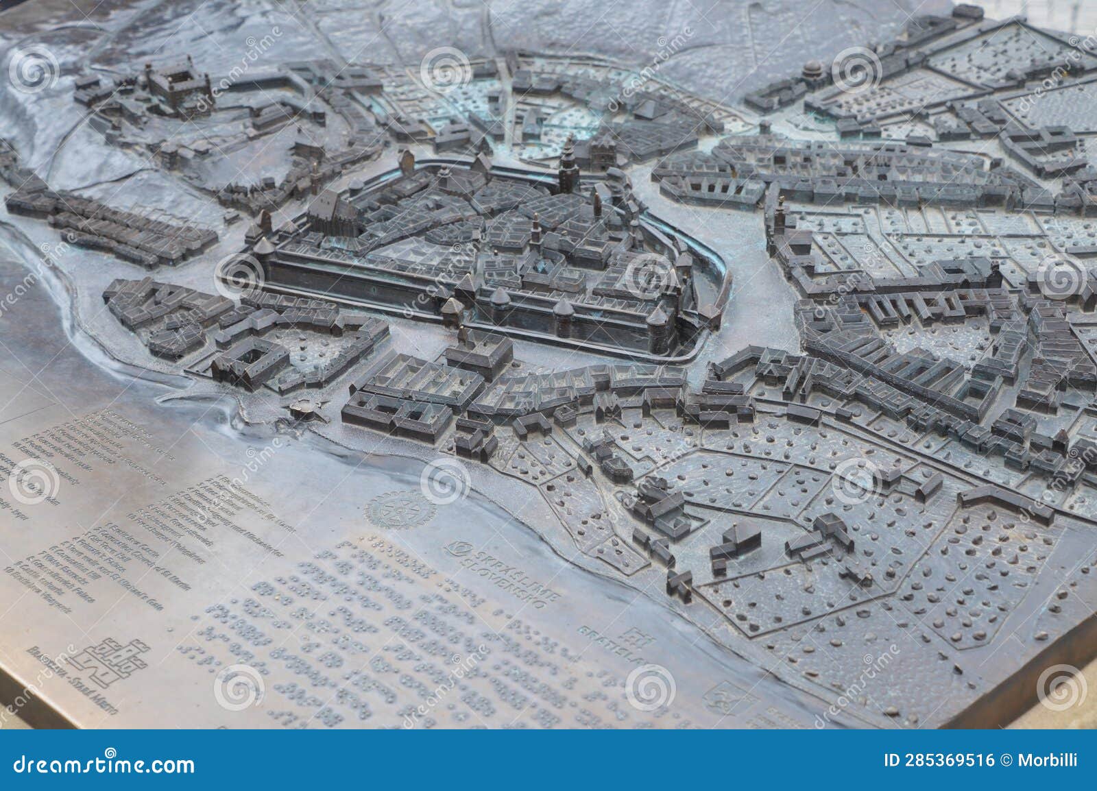 Bronze model of Bratislava editorial photo. Image of stadium - 285369516