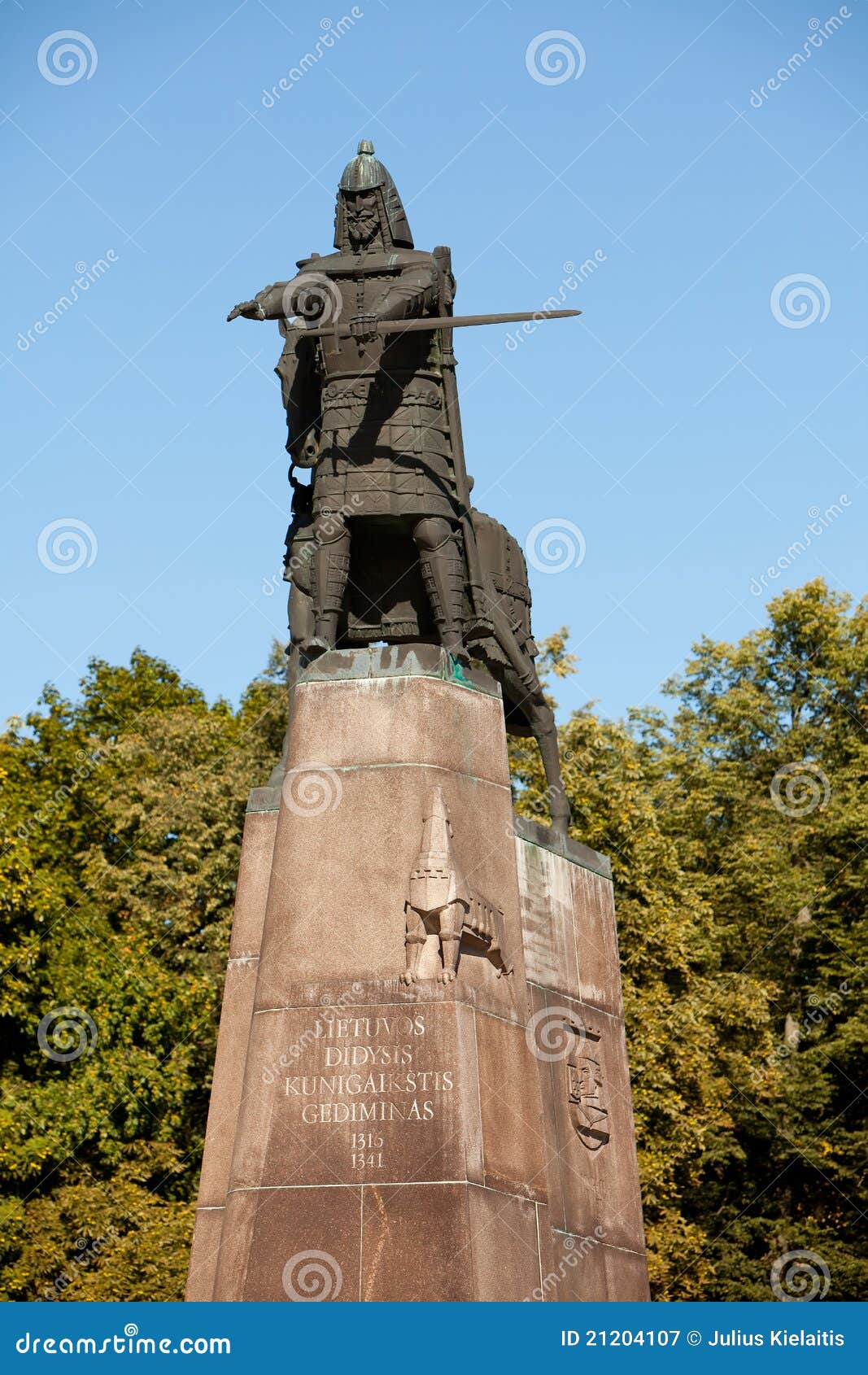 Bronze Monument of Grand Duke Gediminas Stock Image - Image of duke ...