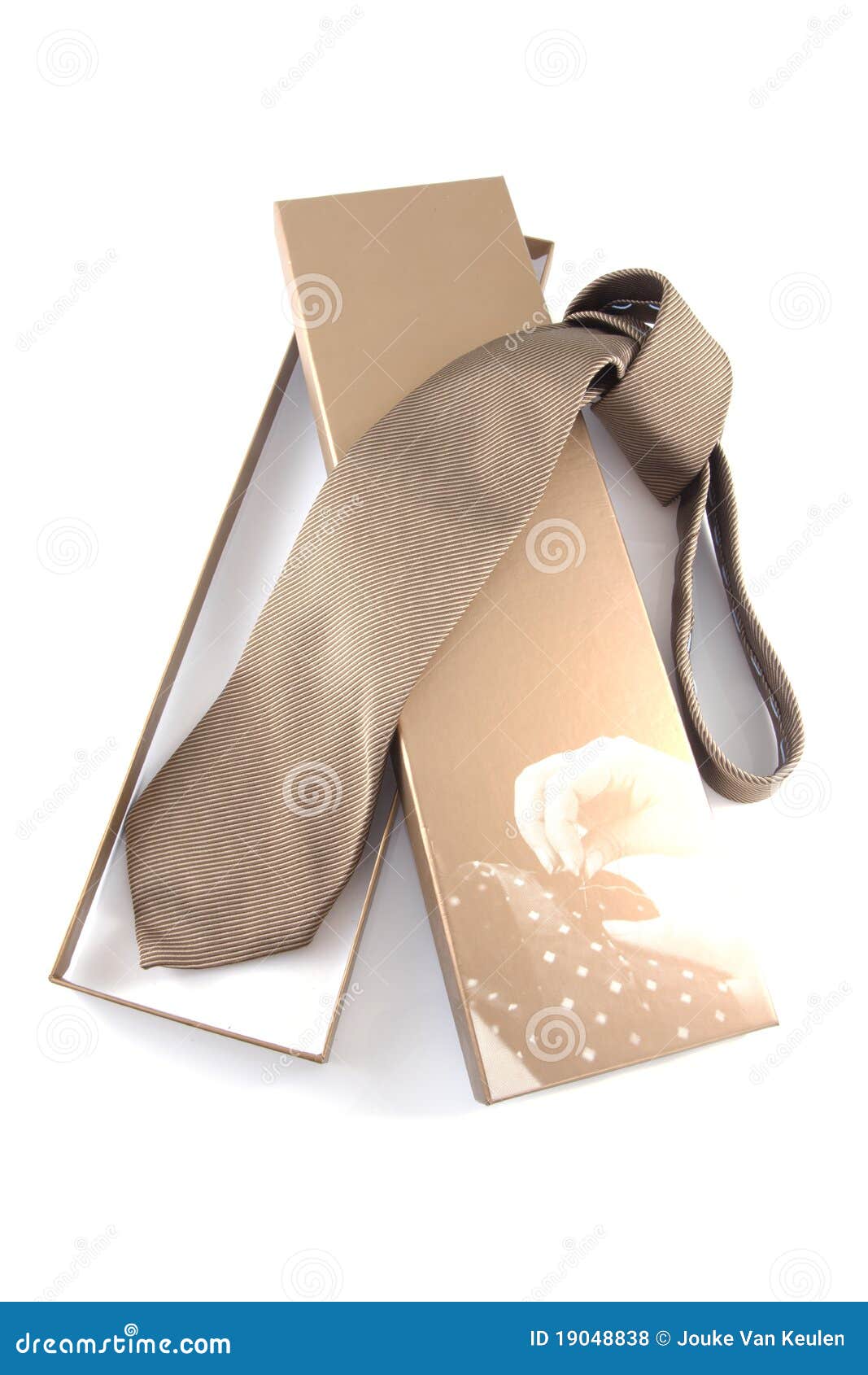Bronze Neck Tie in Gift Box Stock Photo - Image of gray, clothes: 19048838