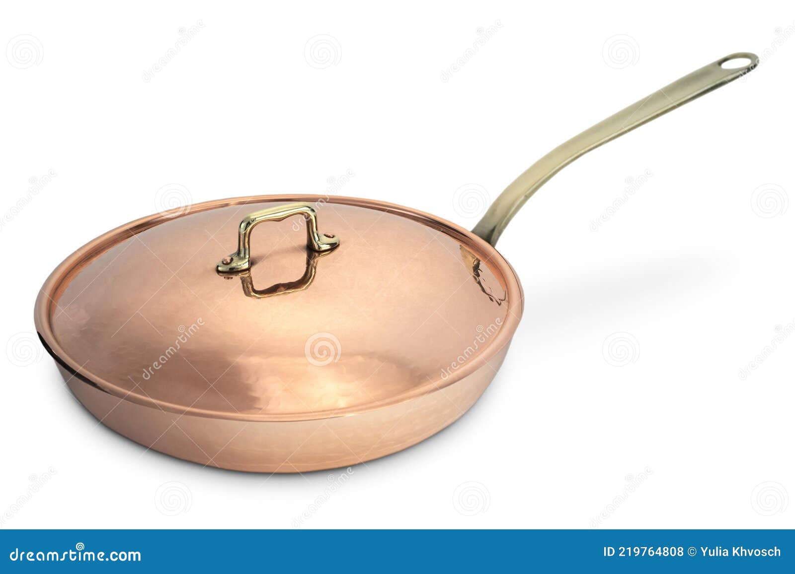 Bronze New Pan Isolated on White. Stock Photo - Image of empty ...