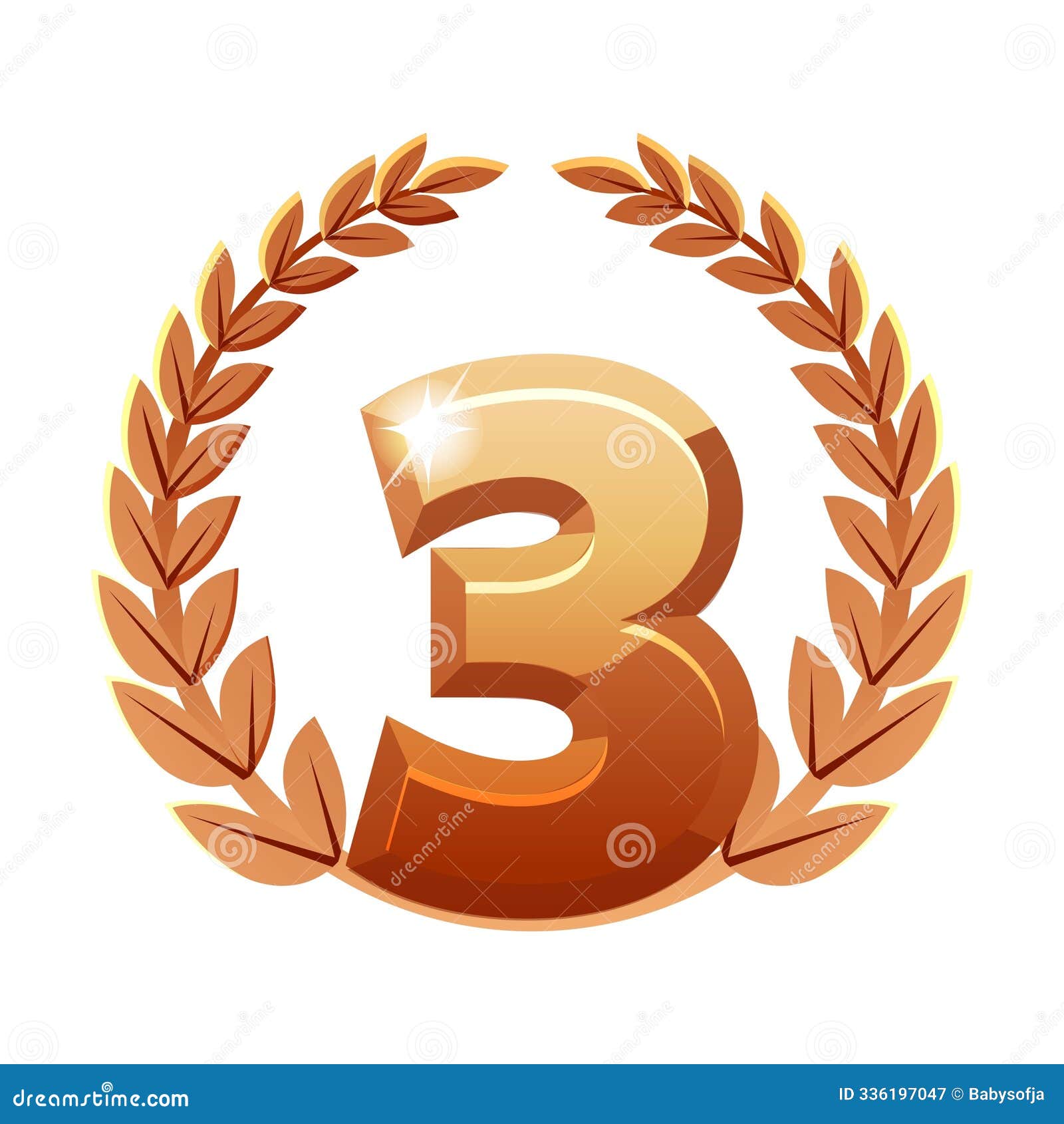 Number 950 With Laurel Wreath Or Honor Wreath As A 3D-illustration, 3D ...