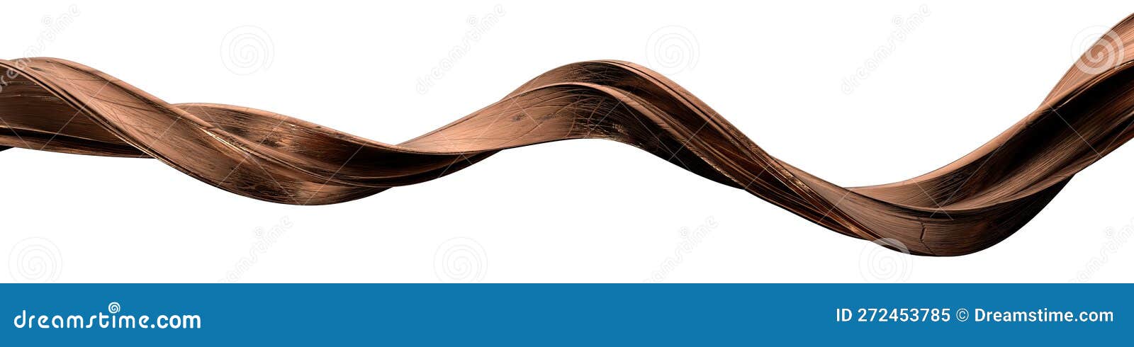 Bronze Organic Thin Metal Curve Isolated Abstract Dramatic Modern ...