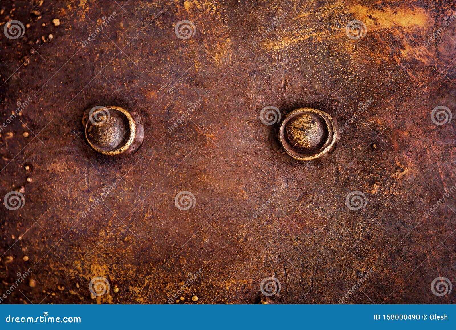 Bronze Painted Old Weathered Rusty Metal Abstract Texture Stock Photo ...