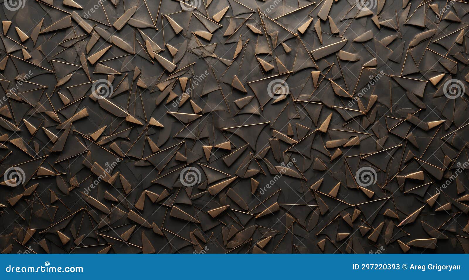 Bronze Panel from Patinated Geometric Tiles Stock Illustration ...