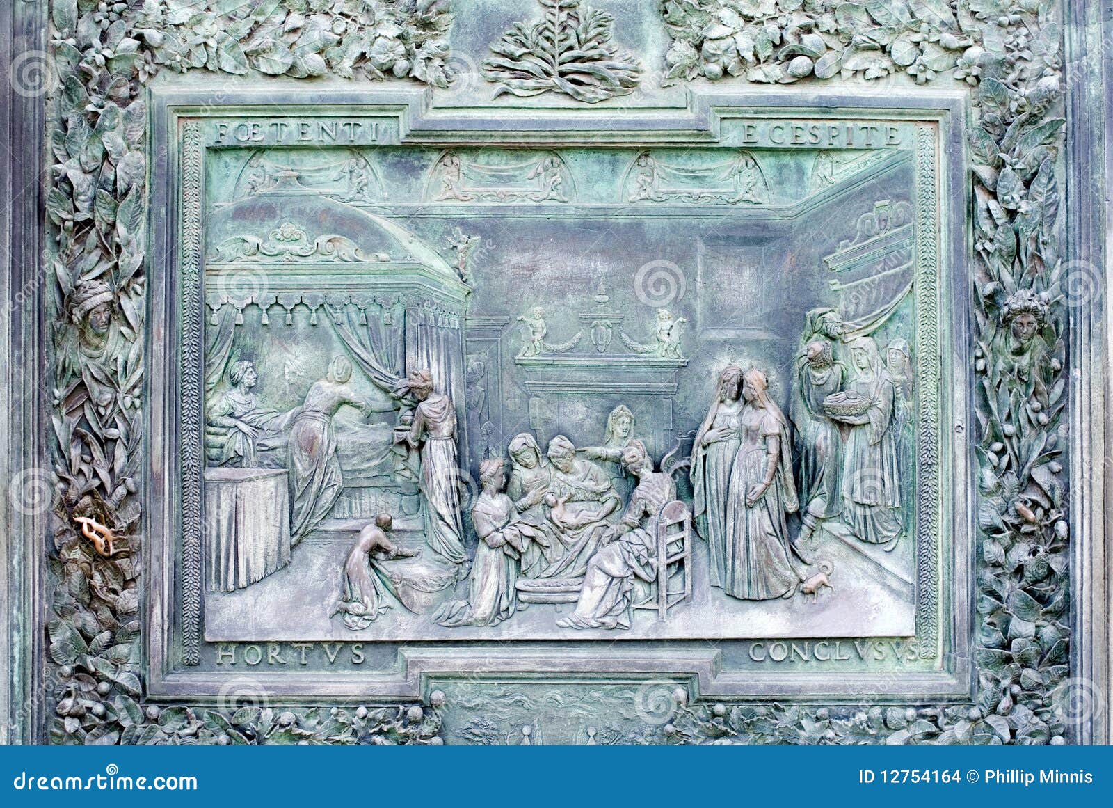 Bronze Panel, Pisa Cathedral Stock Photo - Image of door, relief: 12754164