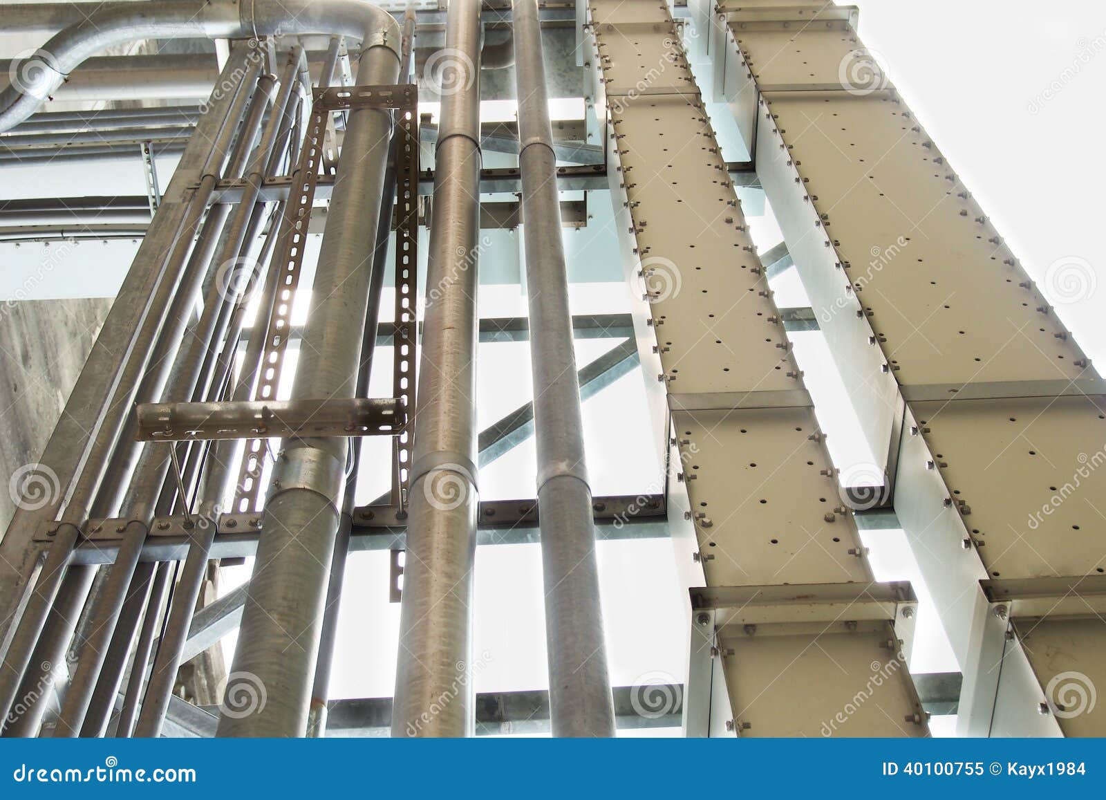 Bronze pipe and piller stock image. Image of modern, fuel - 40100755