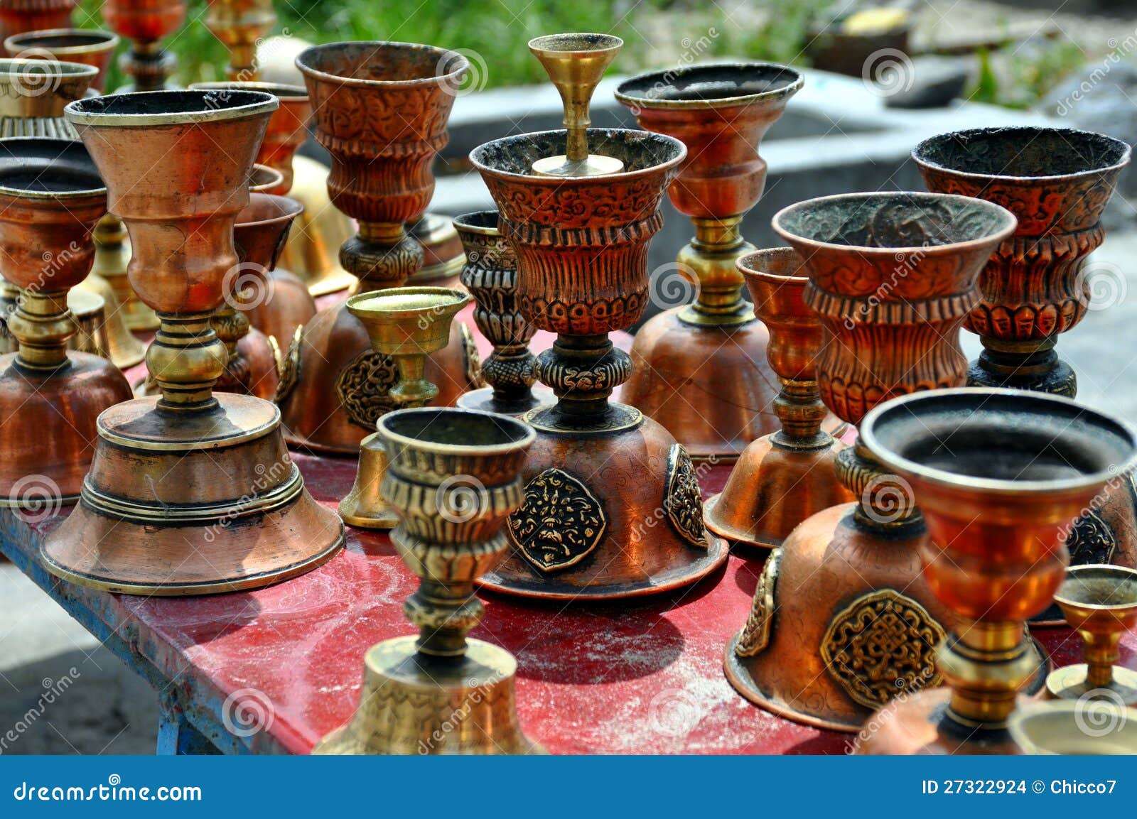 Bronze praying tools stock photo. Image of lhasa, monastery - 27322924