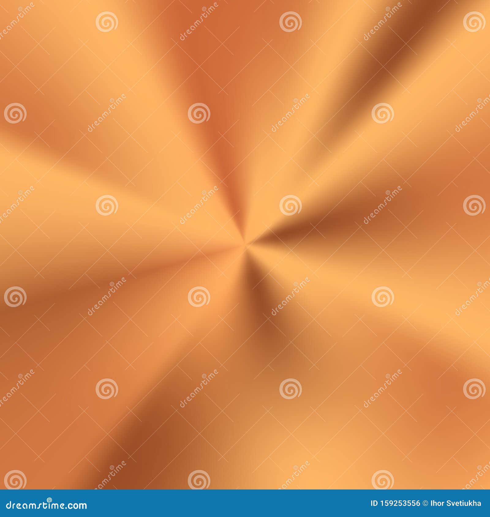 Bronze Radial Texture. Metallic Foil Surface. Copper Realistic Gradient ...